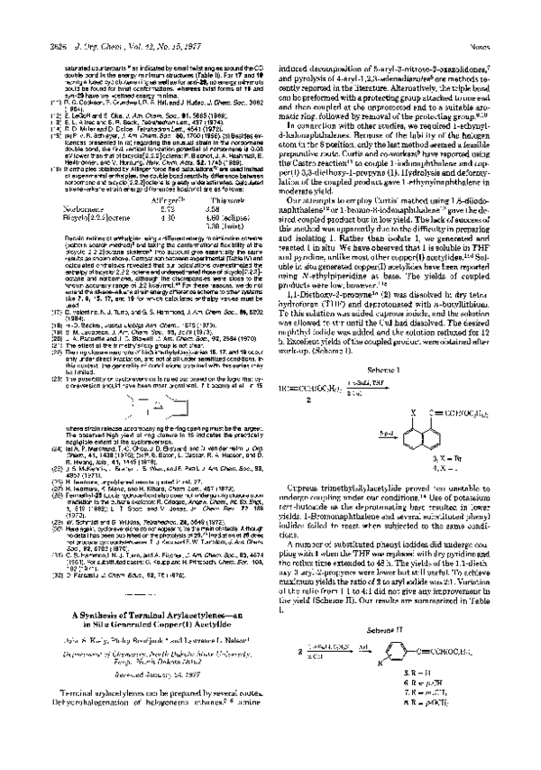 (PDF) A synthesis of terminal arylacetylenes - an in situ generated ...