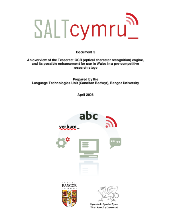 Pdf Document 5 An Overview Of The Tesseract Ocr Optical Character Recognition Engine And