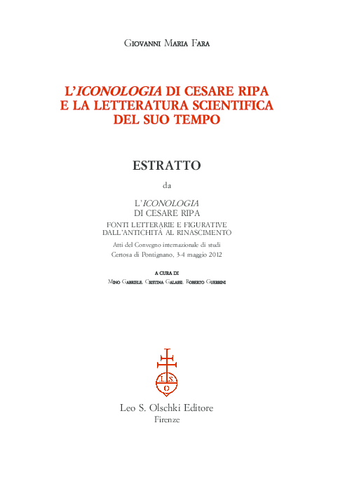 (PDF) L'ICONOLOGIA DI CESARE RIPA E LA LETTERATURA SCIENTIFICA DEL SUO ...