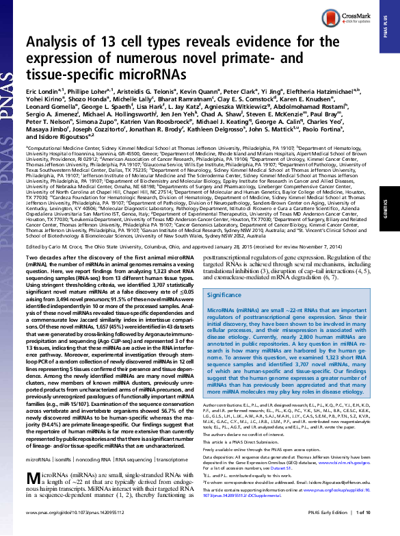 (PDF) Analysis of 13 cell types reveals evidence for the expression of numerous novel primate ...