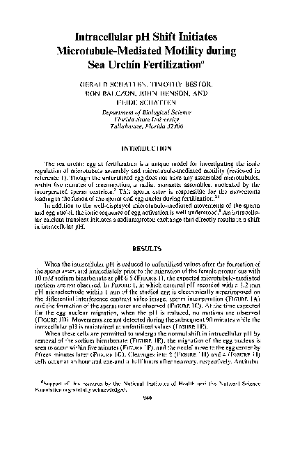 (PDF) Intracellular pH Shift Initiates Microtubule-Mediated Motility ...