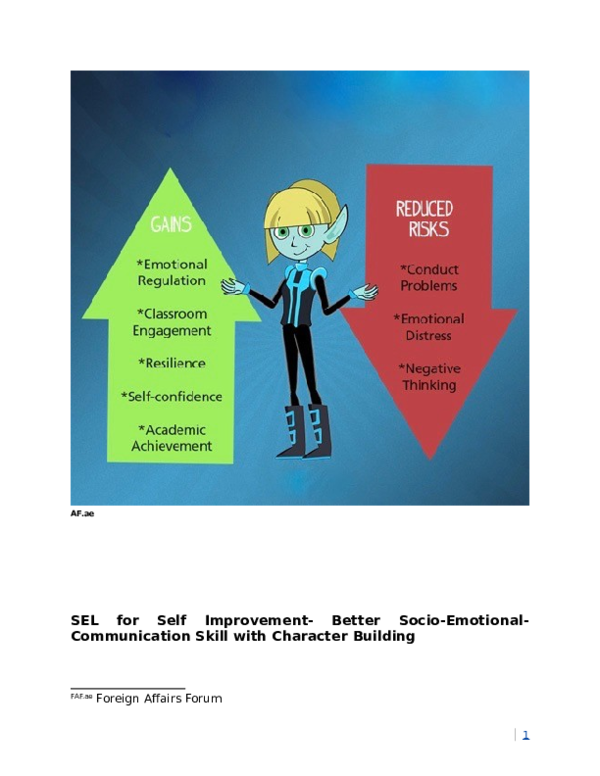 (DOC) SEL for Self Improvement-Better Socio-Emotional- Communication ...