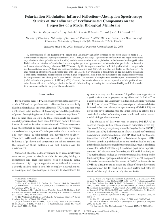 (PDF) Polarization Modulation Infrared Reflection Absorption Spectroscopy of a Cadmium ...