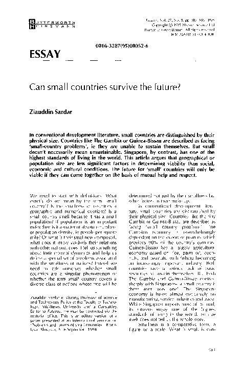 (PDF) Can small countries survive the future?