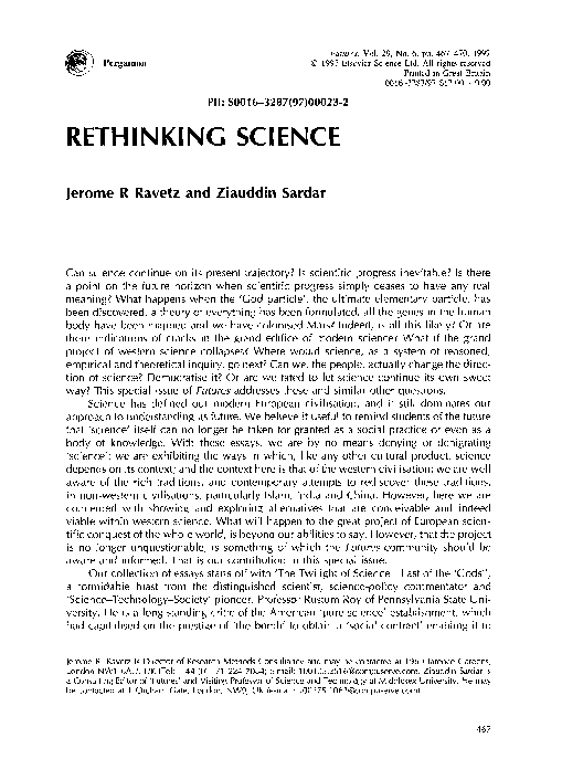 (PDF) Rethinking science