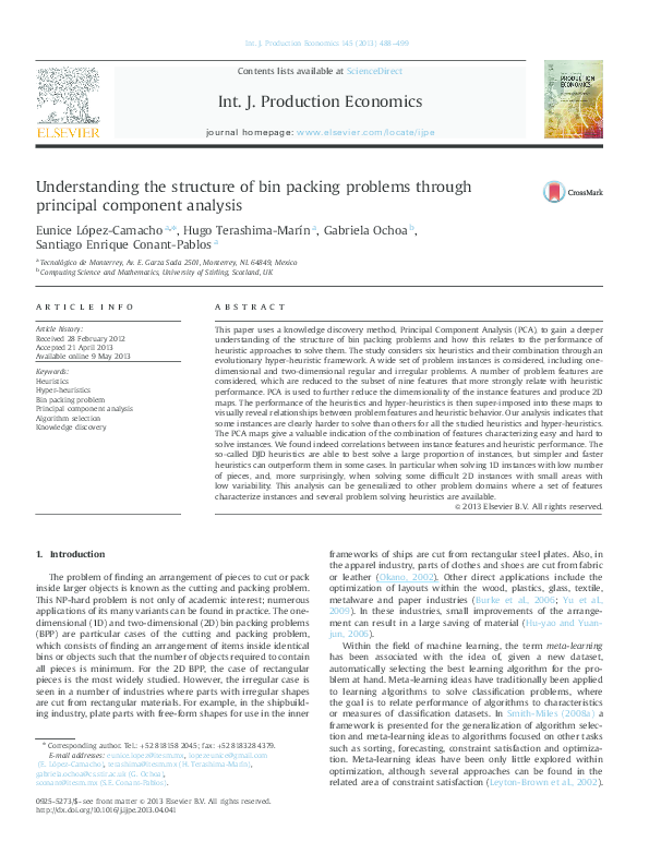 (PDF) Understanding the structure of bin packing problems through ...
