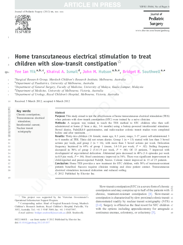 (PDF) Transabdominal electrical stimulation (TES) for the treatment of ...