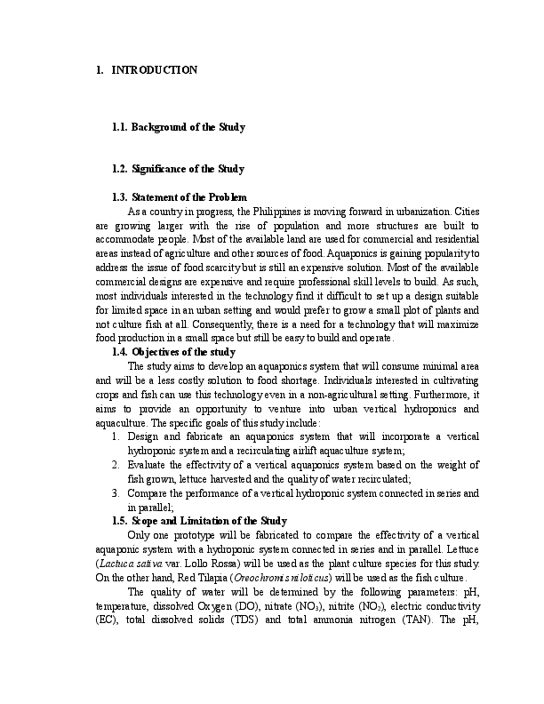 (DOC) Background of the Study 1.2. Significance of the Study