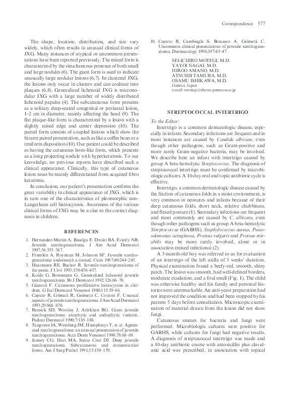 (PDF) Streptococcal Intertrigo
