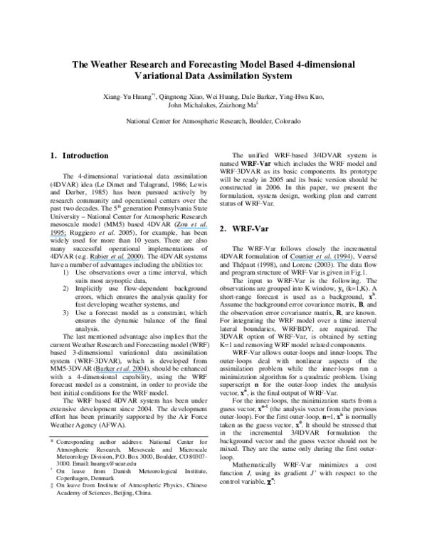 (PDF) The weather research and forecasting model based 4-dimensional variational data ...