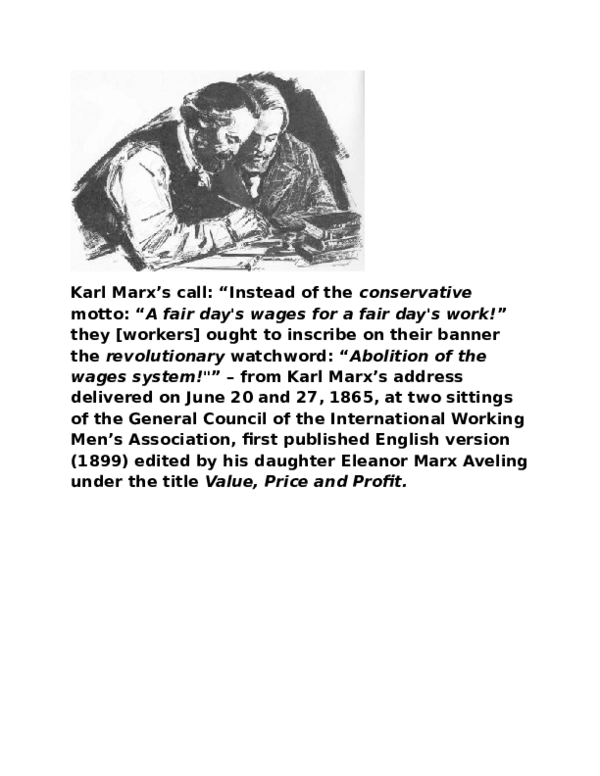 (DOC) Karl Marx's call