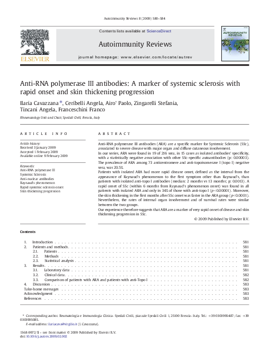 (PDF) Anti-RNA polymerase III antibodies: A marker of systemic ...