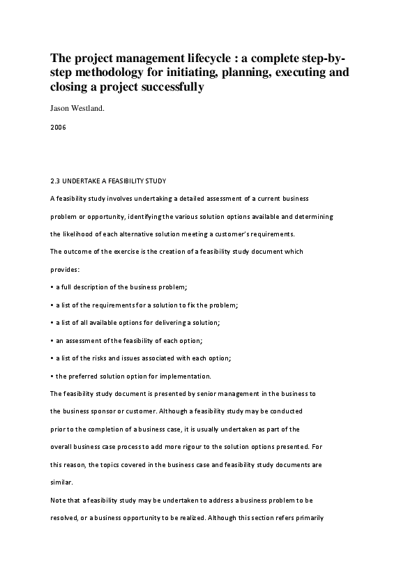 (PDF) The project management lifecycle : a complete step-by- step ...