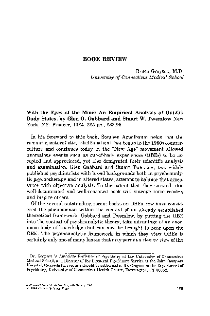 (PDF) With the eyes of the mind: An empirical analysis of out-of-body ...
