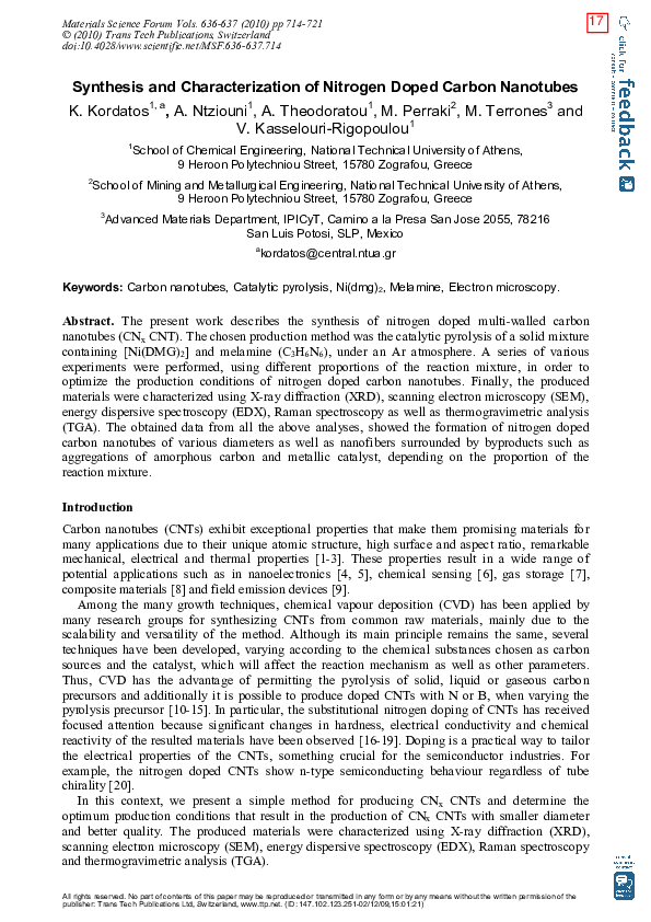 (PDF) Synthesis and characterization of nitrogen-doped TiO2 nanoparticles prepared by sol–gel method
