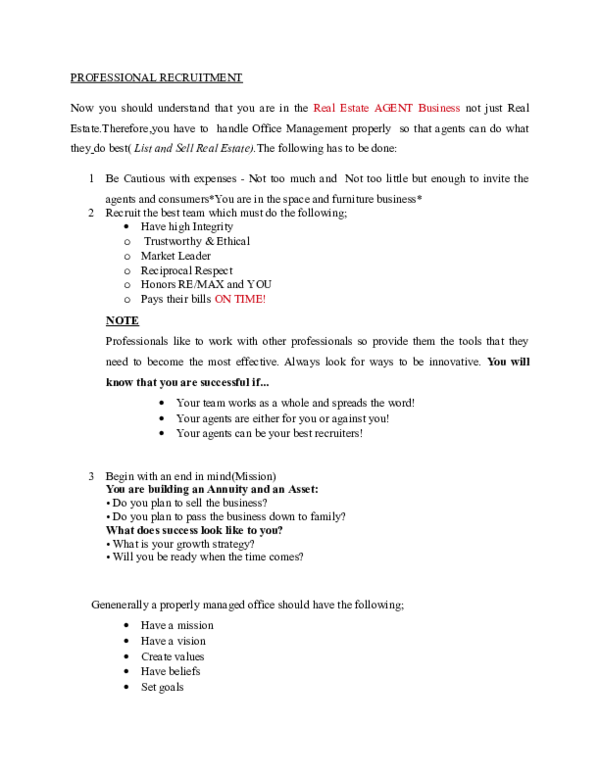 list of recruiting agents