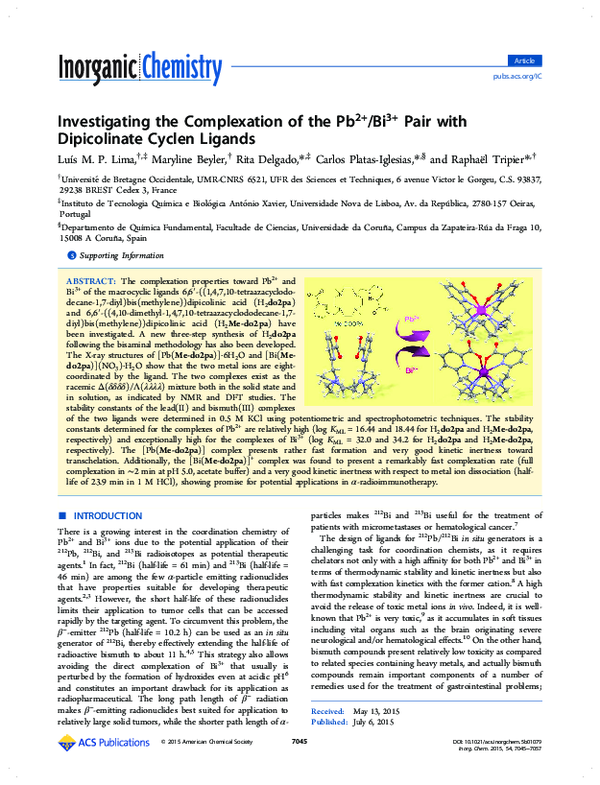 (PDF) Investigating the Complexation of the Pb(2+)/Bi(3+) Pair with ...