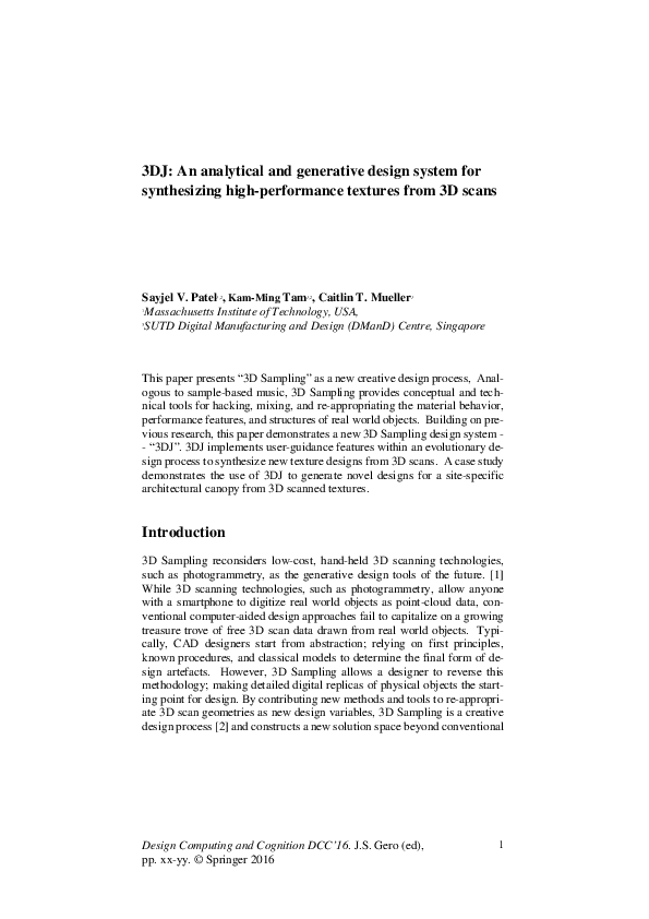 (PDF) 3DJ: An analytical and generative design system for synthesizing high-performance textures ...