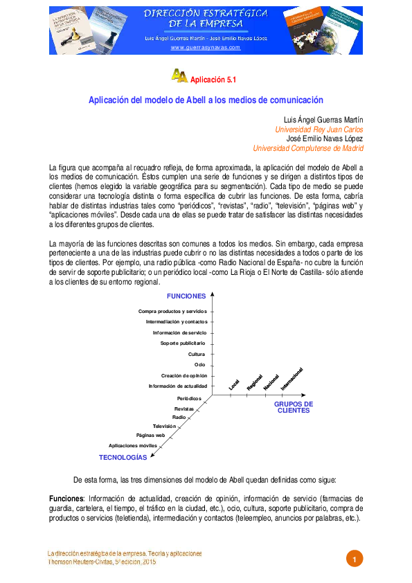 (PDF) Aplicación del modelo de Abell a los medios de comunicación