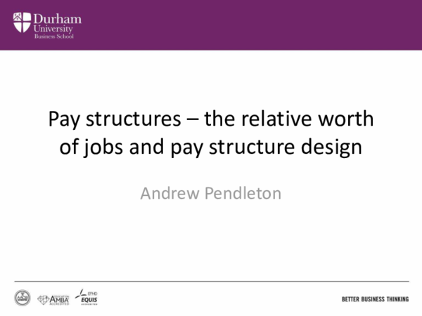 (PDF) Pay structures – the relative worth of jobs and pay structure design