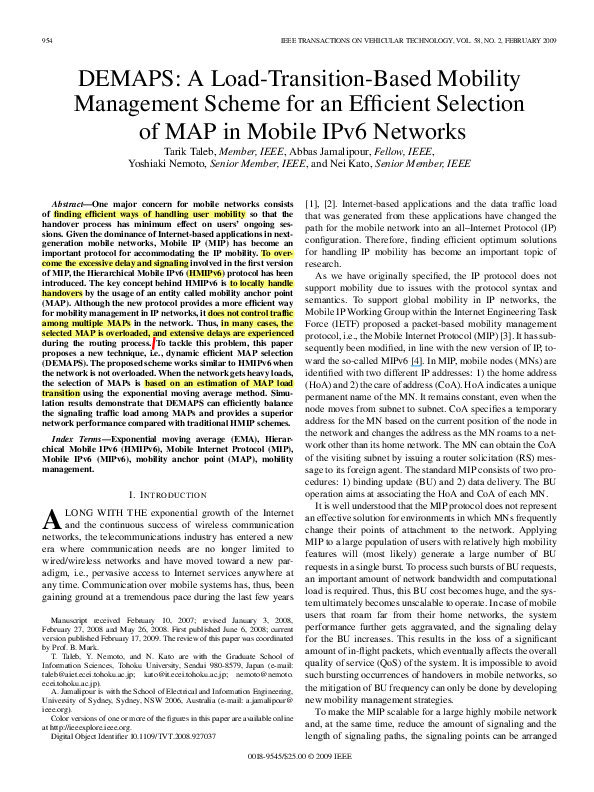 (PDF) DEMAPS: A Load-Transition-Based Mobility Management Scheme for an Efficient Selection of ...