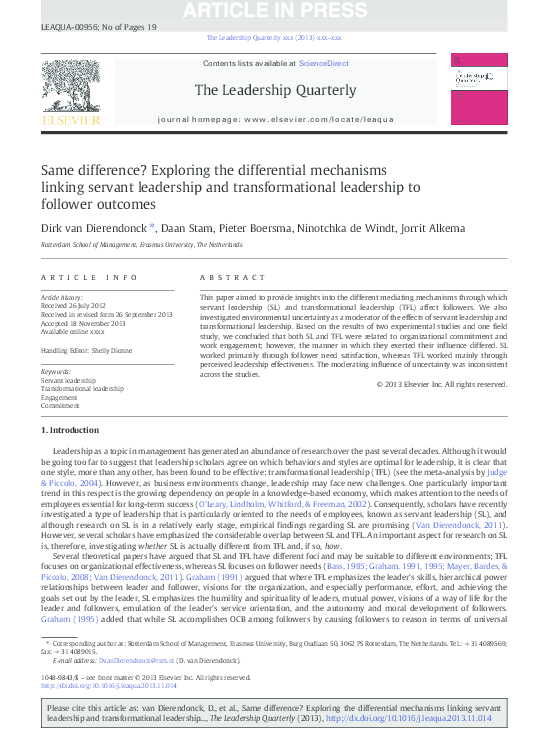 (PDF) Same difference? Exploring the differential mechanisms linking ...