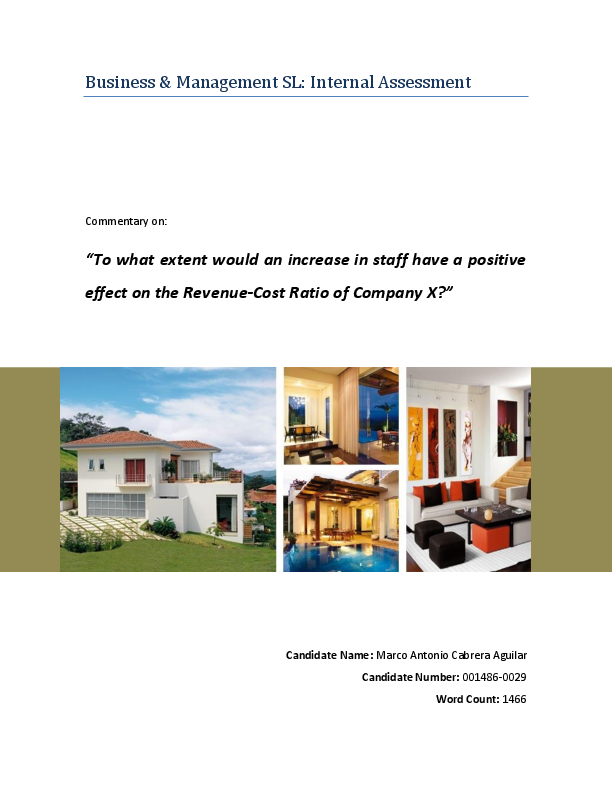 (PDF) IB Business & Management SL Internal Assessment: To what extent ...