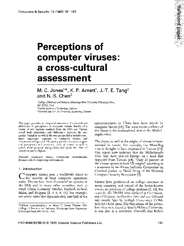 (PDF) Perceptions of computer viruses: a cross-cultural assessment