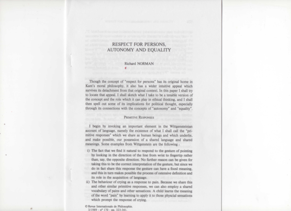 (PDF) RESPECT FOR PERSONS, AUTONOMY AND EQUALITY