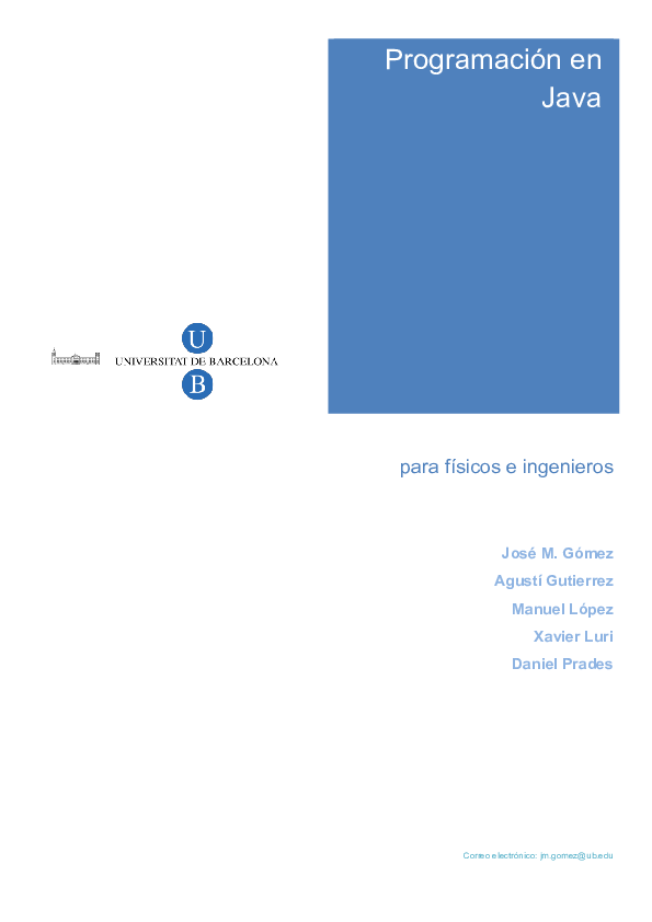(PDF) Programación en Java para Físicos e Ingenieros