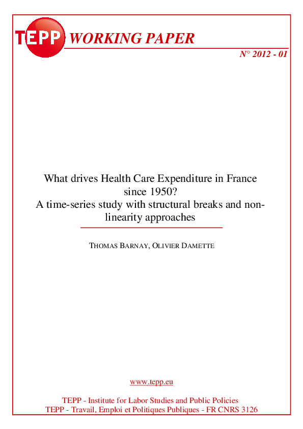 (PDF) Determinants of Health Expenditure in France | Sami Hammami ...