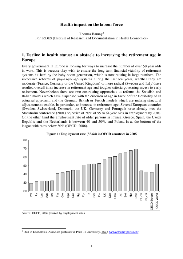 (PDF) Health impact on the labour force