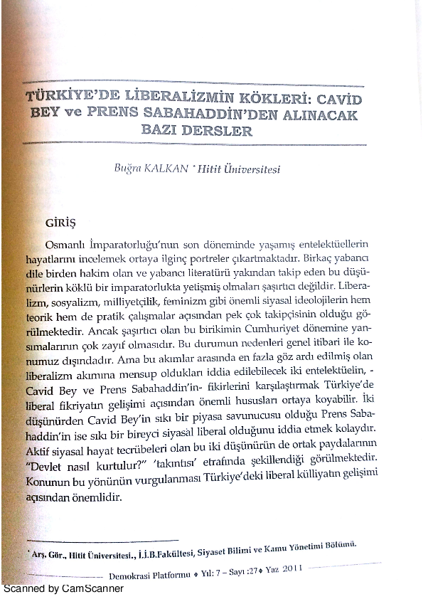 (PDF) Türkiye'de Liberalizmin Kökleri: Cavid Bey ve Prens Sabahaddin ...