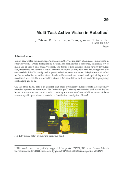(PDF) Multi-Task Active-Vision in Robotics | Jorge Cabrera - Academia.edu