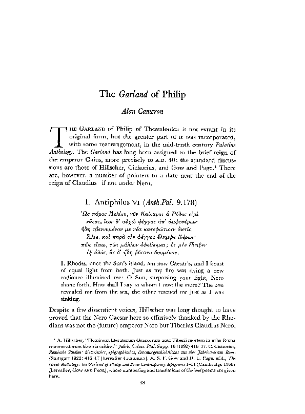 (PDF) The Garland of Philip
