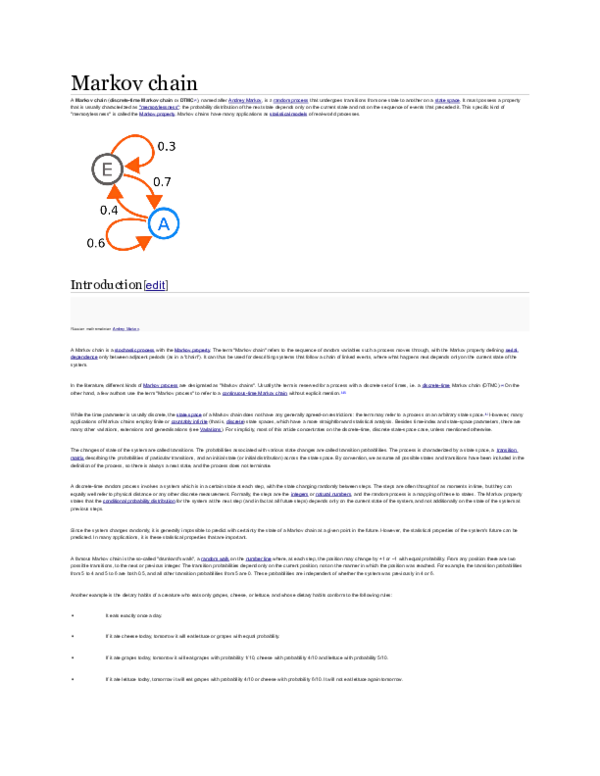 (DOC) Markov chain