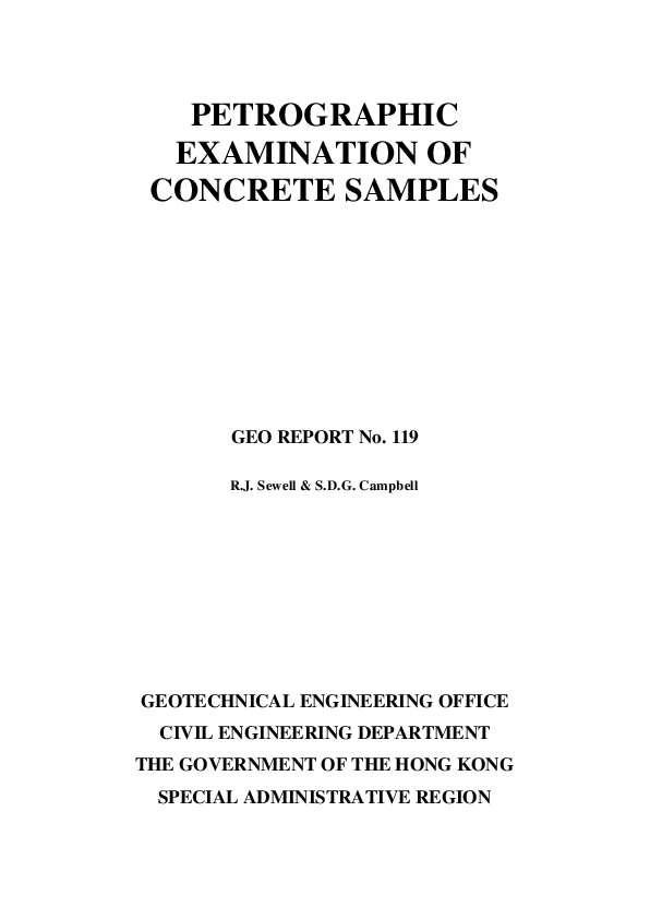 (PDF) PETROGRAPHIC EXAMINATION OF CONCRETE SAMPLES