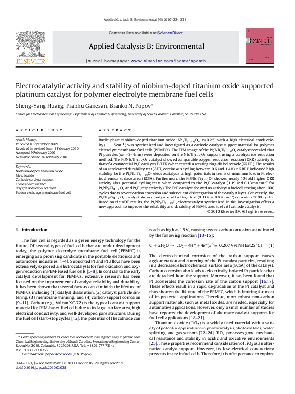 (PDF) Electrocatalytic activity and stability of niobium-doped titanium ...