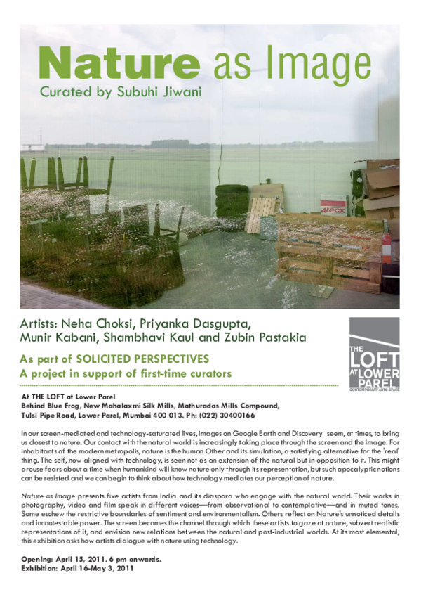 (PDF) Curator's Note: Nature as Image