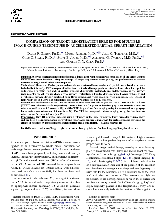 (PDF) Comparison of Target Registration Errors for Multiple Image ...
