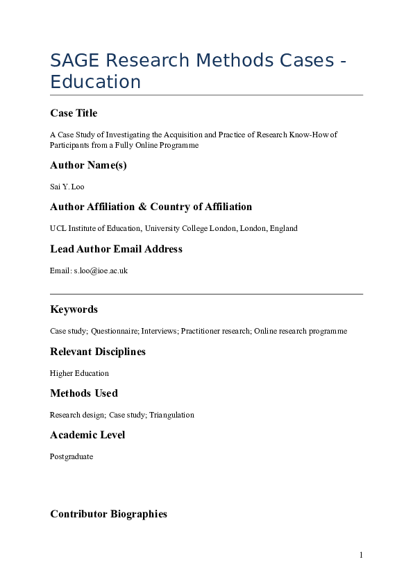 (DOC) A Case Study of Investigating the Acquisition and Practice of ...