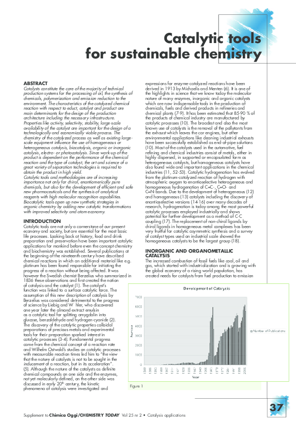 (PDF) Catalytic tools for sustainable chemistry