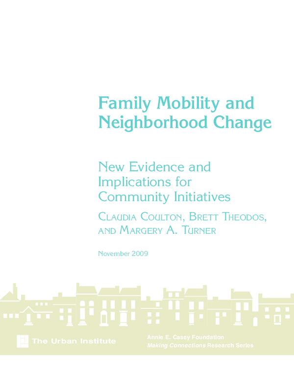 (PDF) Family Mobility and Neighborhood Change: New Evidence and ...