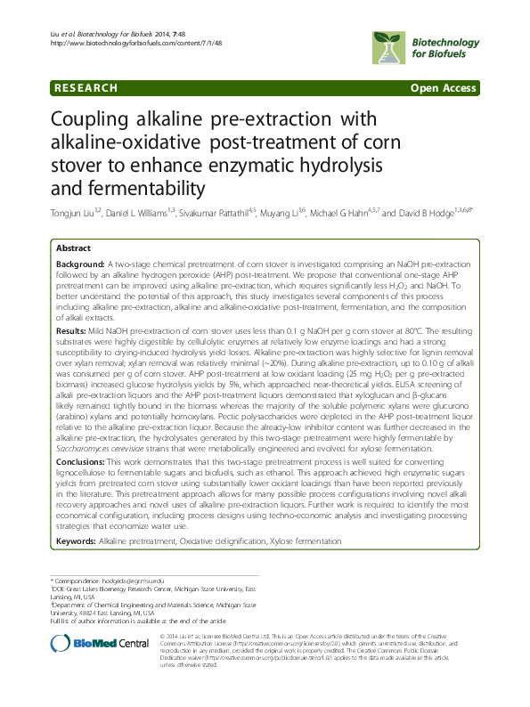 (PDF) Coupling alkaline pre-extraction with alkaline-oxidative post ...