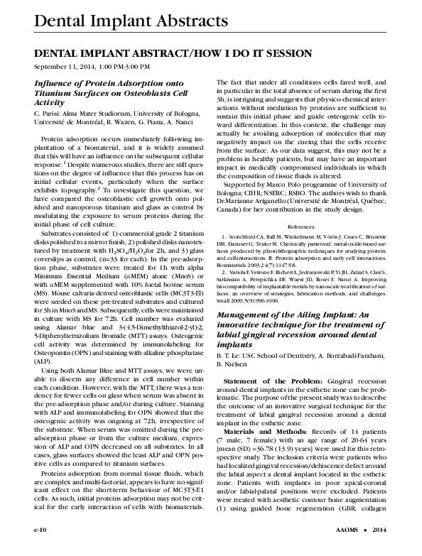 (PDF) Management of the Ailing Implant: An innovative technique for the ...