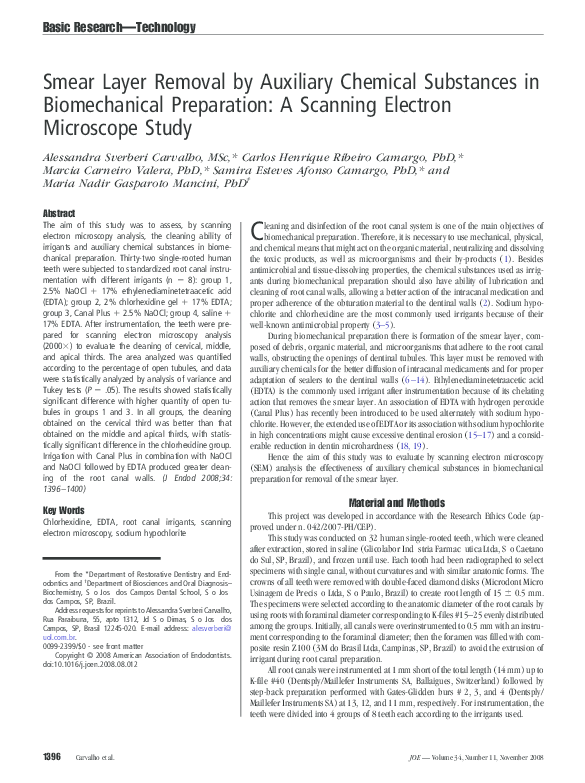 (PDF) Smear Layer Removal by Auxiliary Chemical Substances in ...