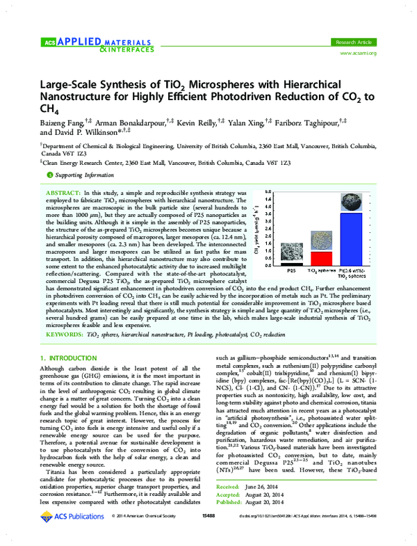 (PDF) Large-scale synthesis of TiO2 microspheres with hierarchical ...
