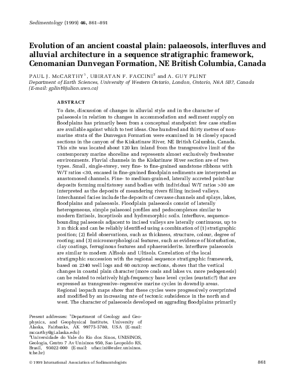 (PDF) Evolution of an ancient coastal plain: palaeosols, interfluves ...