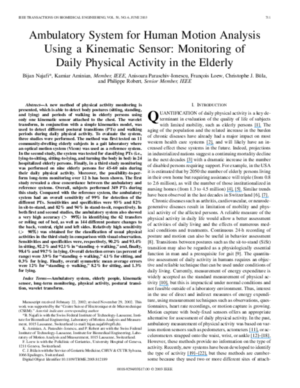 (PDF) Ambulatory system for human motion analysis using a kinematic ...