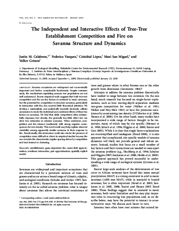 (PDF) The Independent and Interactive Effects of Tree‐Tree ...